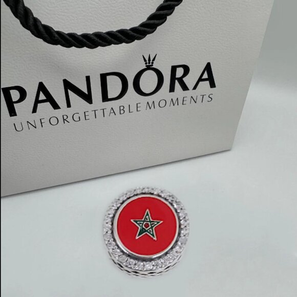 Pandora | Jewelry | Pandora Morocco Flag Charm Bead Travel Pendant S925 ...